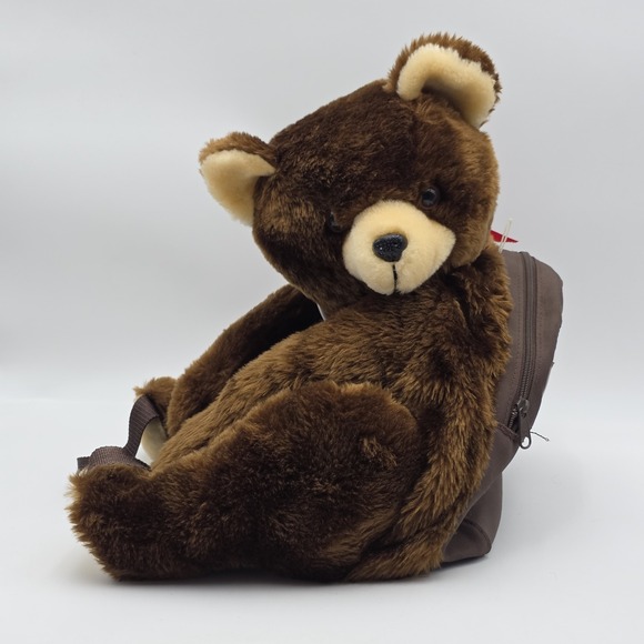 Toys | Vintage Backpack Hug A Pet Brown Bear Plush Purse 18 Stuffed ...